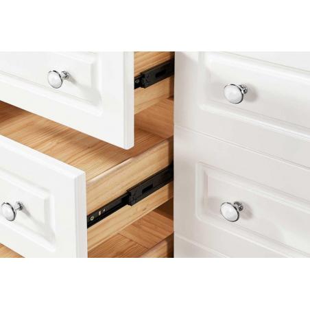 Cassettone provenzale 6 cassetti legno bianco per casa PRINCESS 836-6A ...