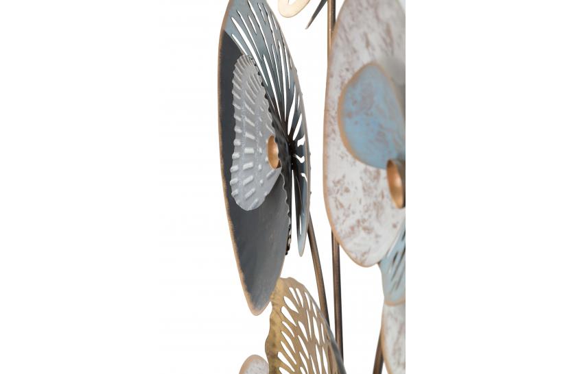 Pannello tridimensionale a forma di mazzo di fiori in ferro - Arrediorg