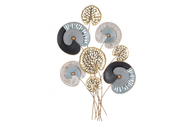 Pannello tridimensionale a forma di mazzo di fiori in ferro - Arrediorg