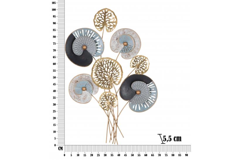 Pannello tridimensionale a forma di mazzo di fiori in ferro - Arrediorg