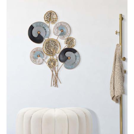 Pannello tridimensionale a forma di mazzo di fiori in ferro - Arrediorg