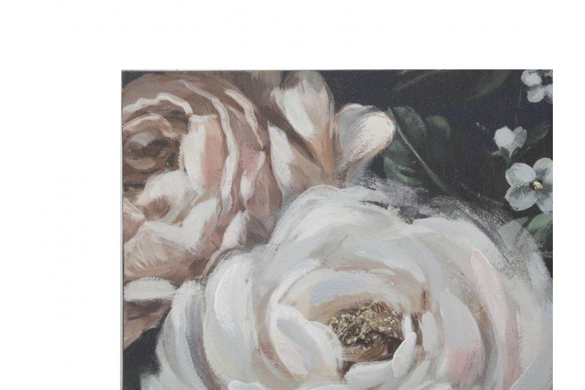 Dipinto su intelaiatura in legno colori tenui design floreale - Arrediorg