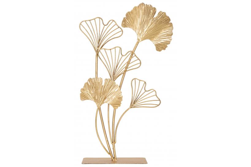 Scultura leaf in ferro foglia dorata - Arrediorg