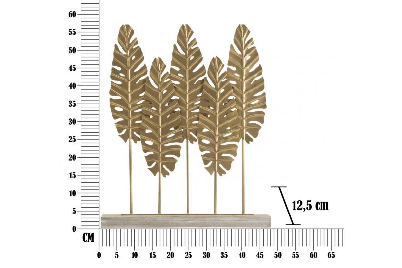 Scultura decorativa di design a forma di foglia oro - Arrediorg