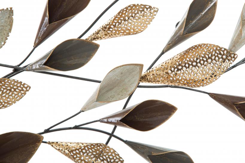 Pannello tridimensionale da parete a forma di ramo in ferro multicolor ...