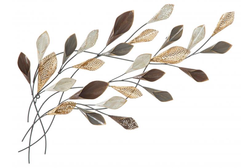 Pannello tridimensionale da parete a forma di ramo in ferro multicolor ...