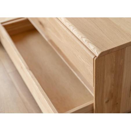 Mobile basso porta TV moderno in rovere massello oliato